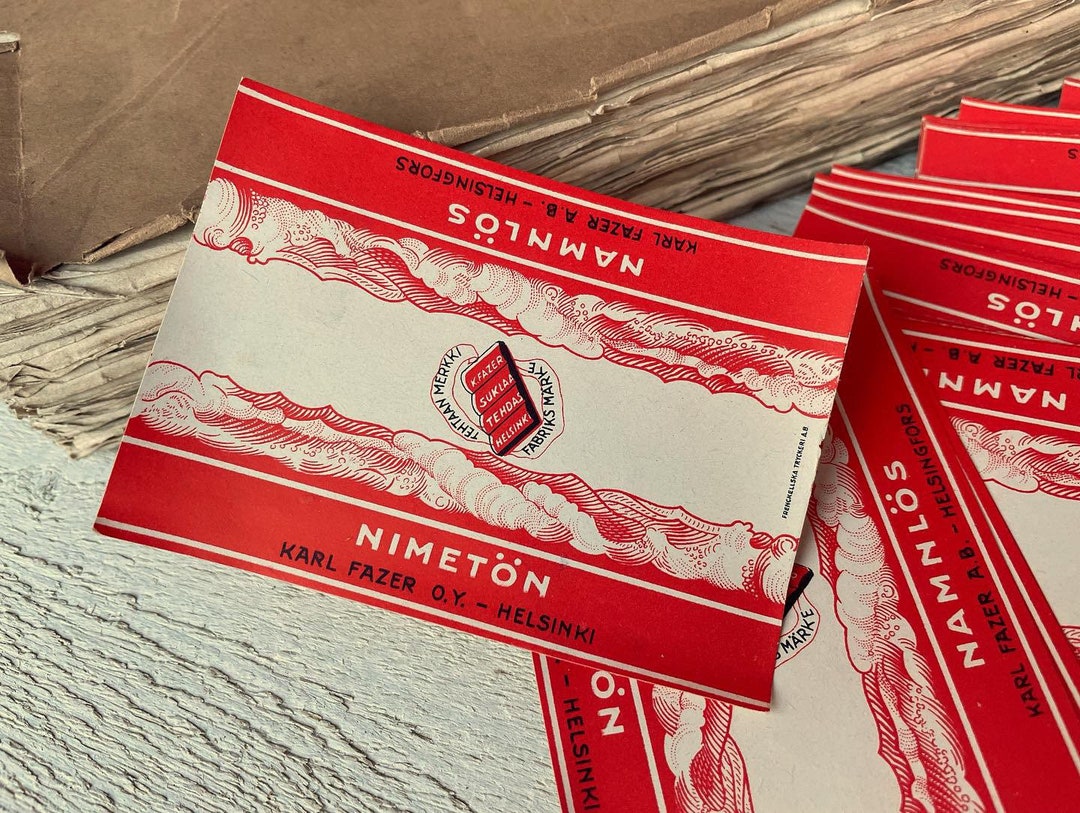 Vintage Finnish Candy Labels Nameless, Advertisement Label, Junk ...