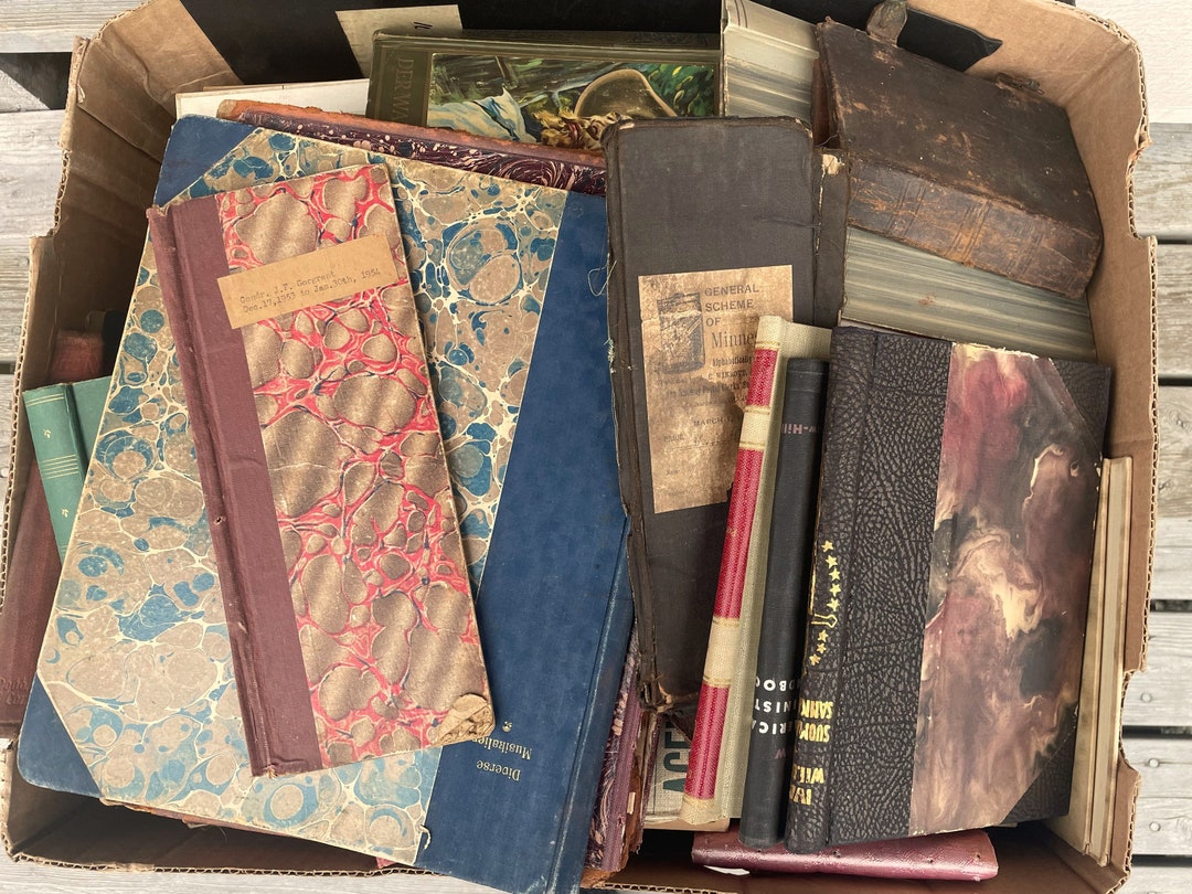 Vintage Book and Ledger Covers, Cover Board ONLY - Please Read!, Random ...