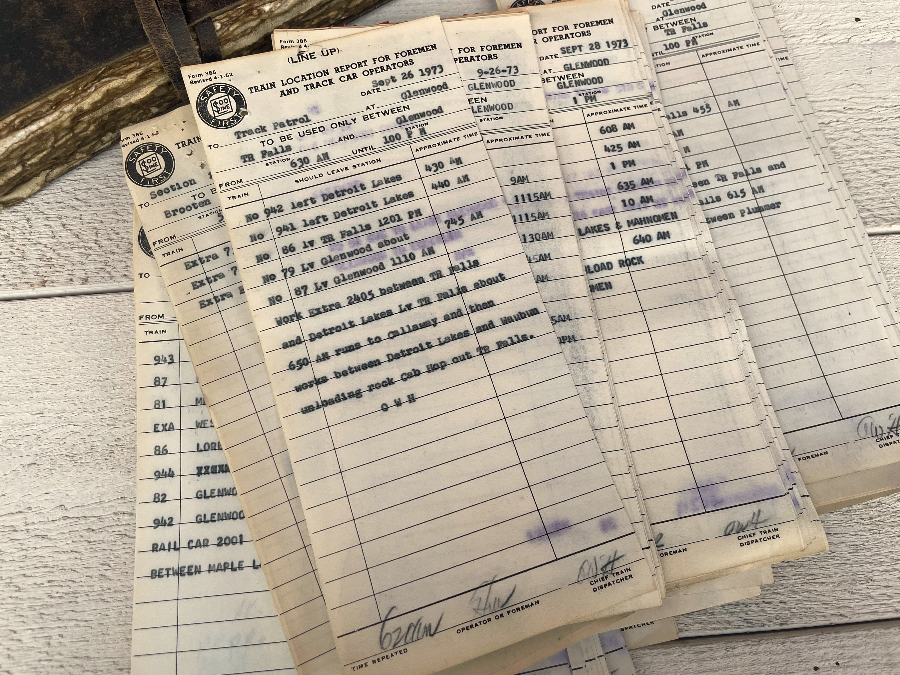 Vintage Railroad Line up Forms, Soo Lines Train Ephemera, for Junk ...