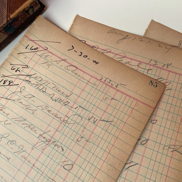 Antique Ledger Paper - Etsy