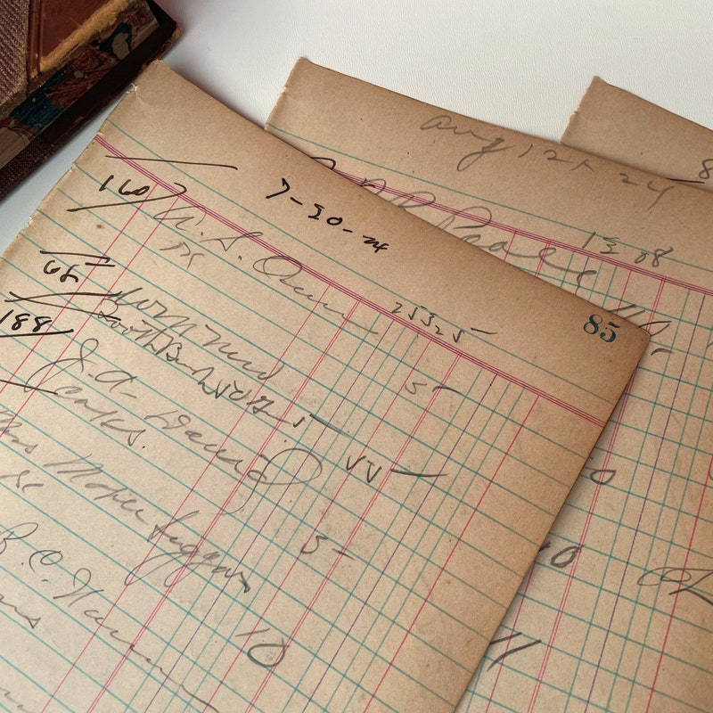 Antique Ledger Paper - Etsy