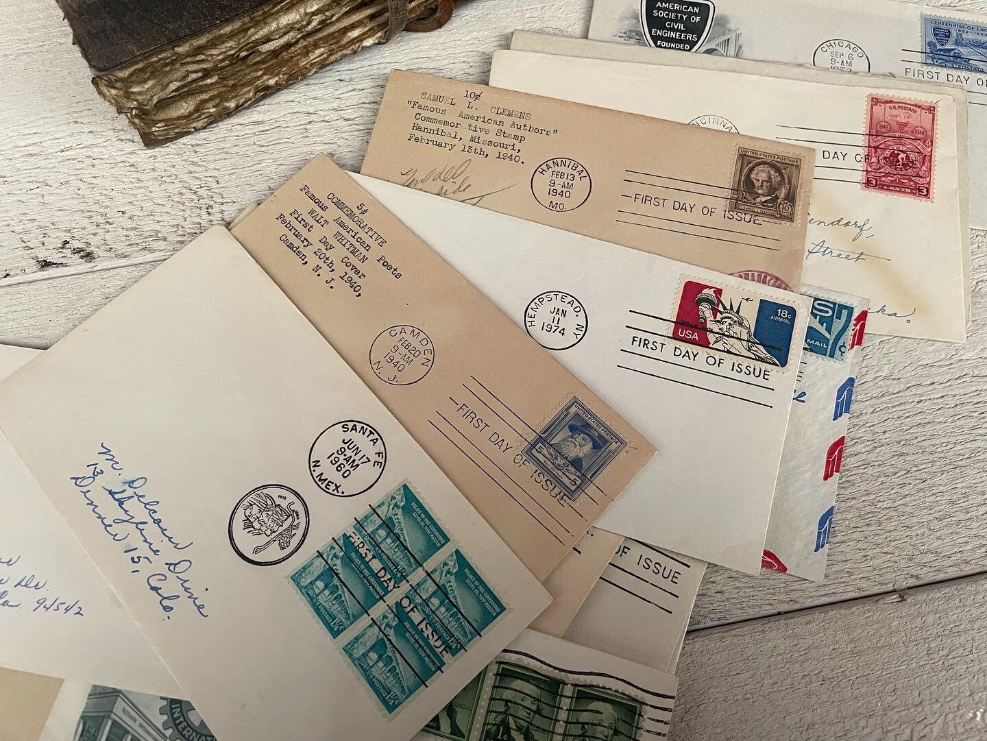 Vintage Used First Day Issue Envelopes Snail Mail With - Etsy