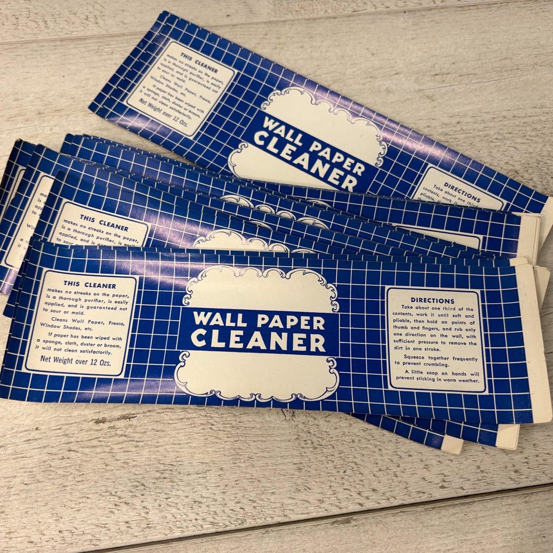 Vintage Wallpaper Cleaner Labels - 5 Sheets - Household Label, Kitchen ...