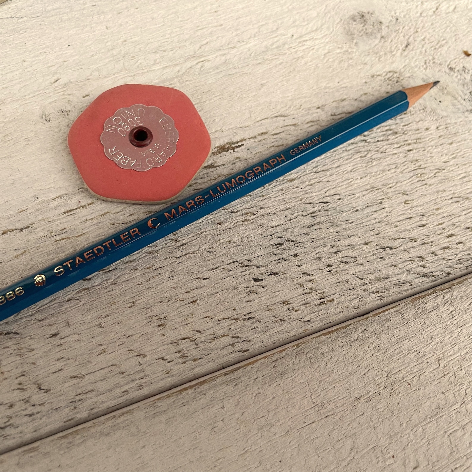 Vintage Collectible Pencil and Eraser, Staedtler Pencils, Eberhard ...