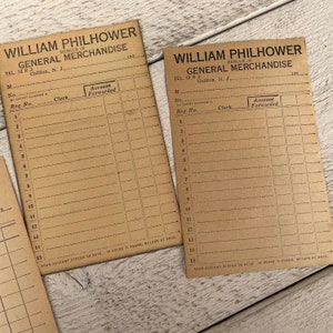 Vintage Unused Store Receipts, 1920s and 1930s, Aged Receipt Set ...