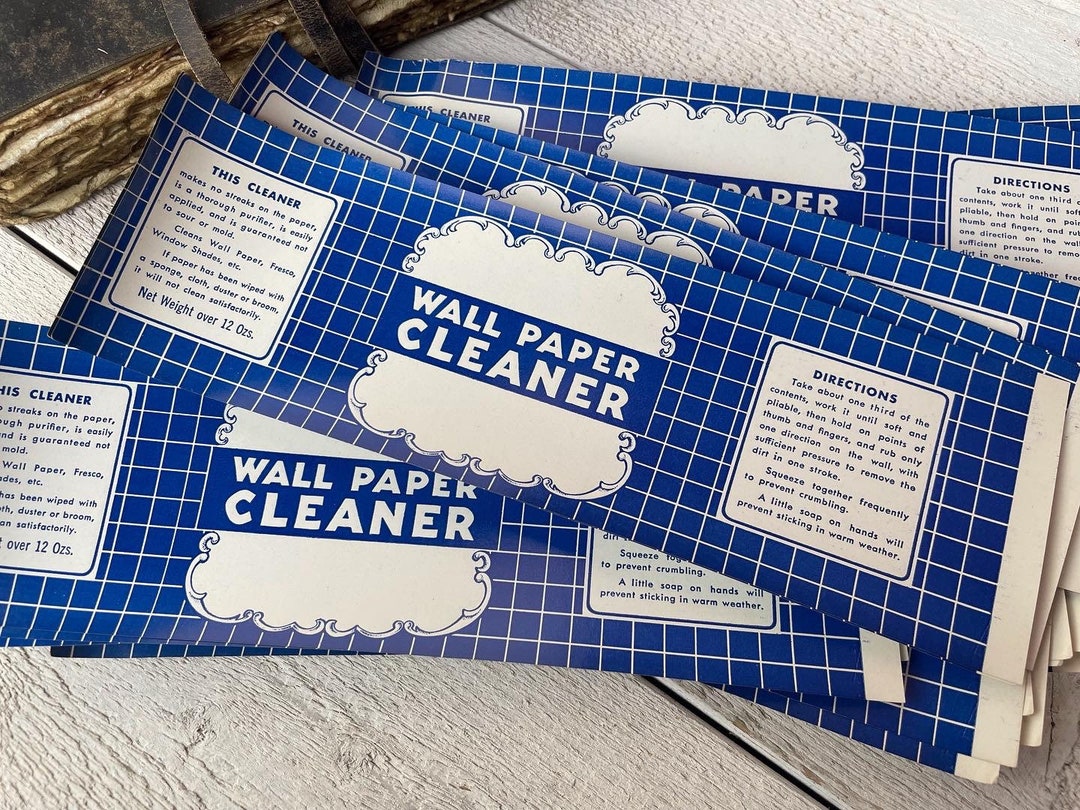 Vintage Wallpaper Cleaner Labels, Household Label, Kitchen Themed ...