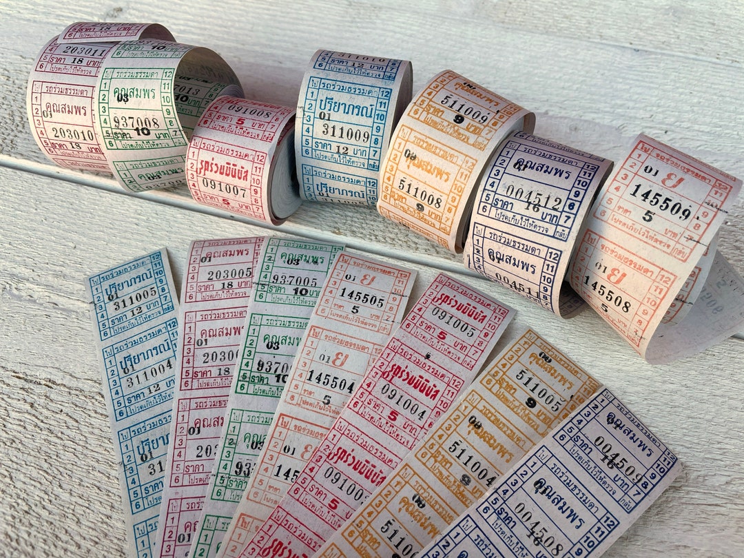 Large Set Thai Bus Ticket Assortment, Colorful Ephemera for Junk ...