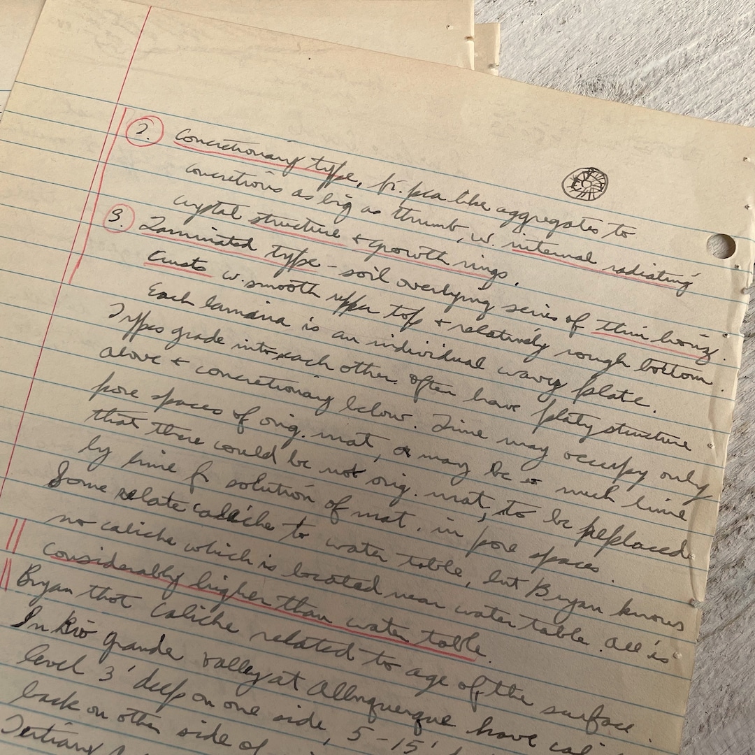 Vintage Handwritten Study Notes, 1930s School Papers, Handwritten Memo ...