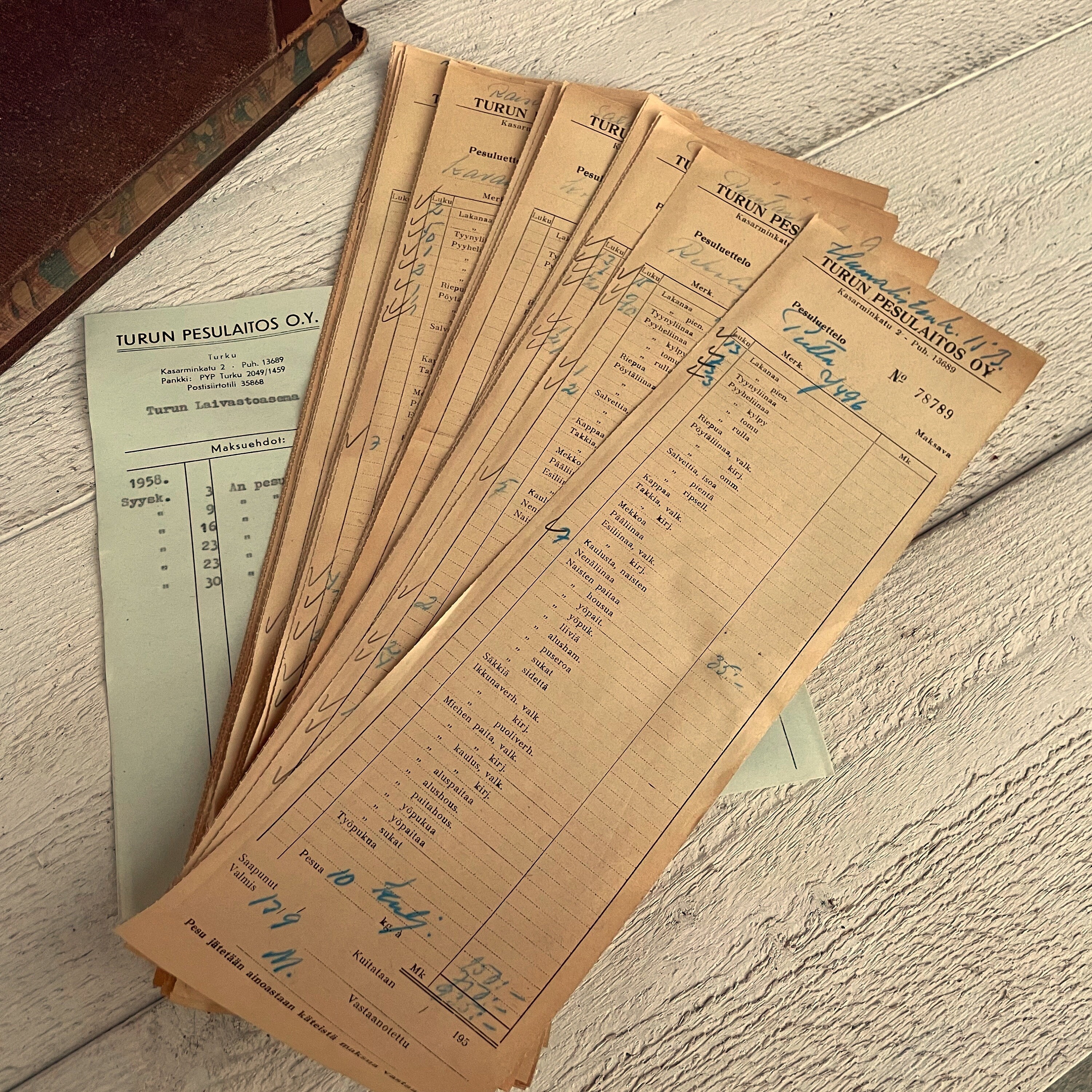 Vintage Laundry Receipts, Wholesale Bundle, Aged Paper for Junk Journal ...