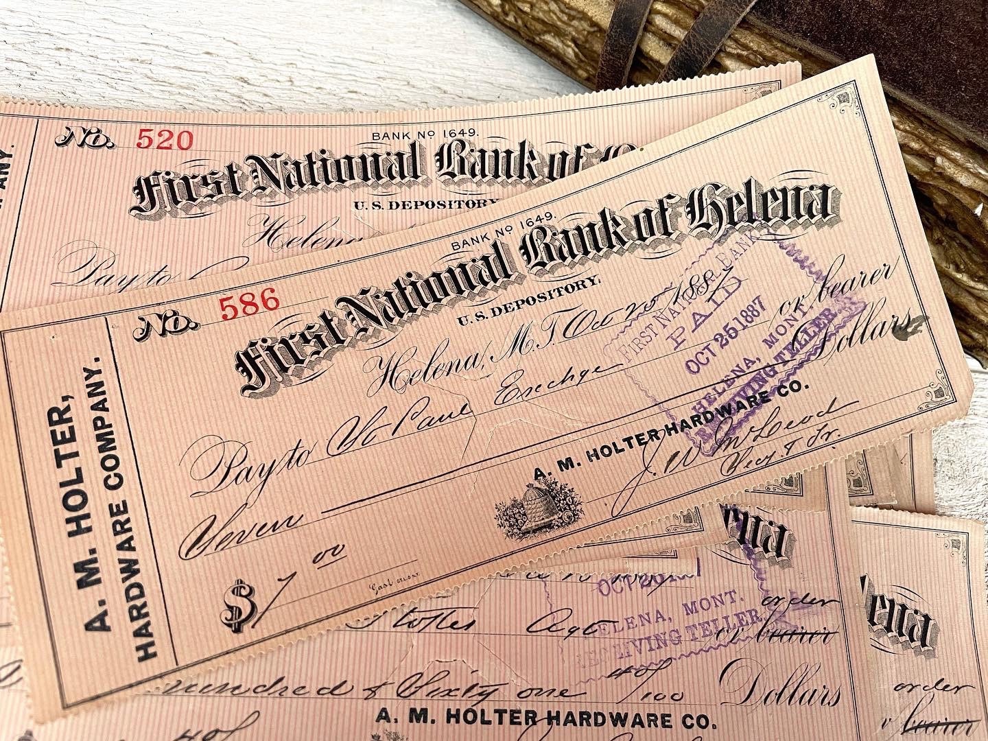 Antique 1800s Bank Checks Used Payment Receipt Vintage - Etsy