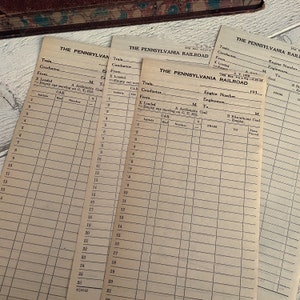 Vintage Railroad Ephemera, Train Records, Railway Form, Ephemera for ...