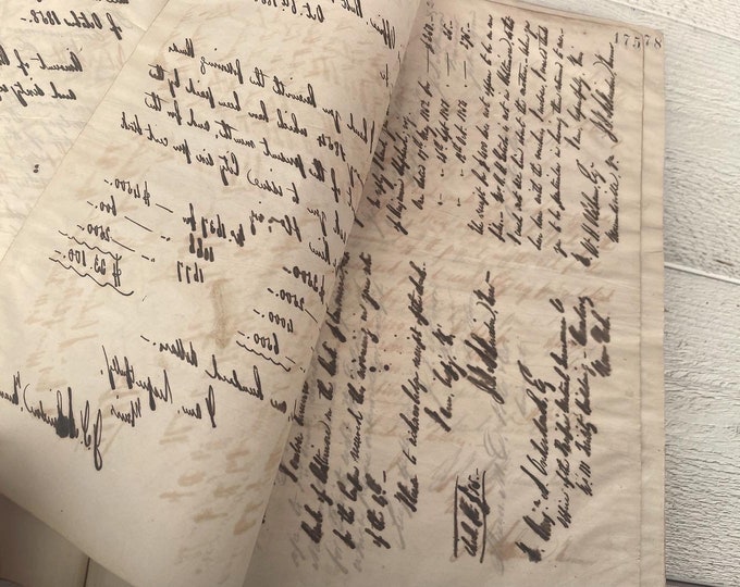 Antique Tissue Thin Onion Skin Letters, 1850s Rare Handwritten Papers ...