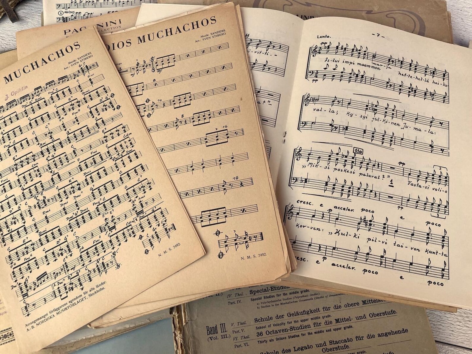 Huge Antique Music Sheet Set, Junk Journal Ephemera, for Crafts and ...
