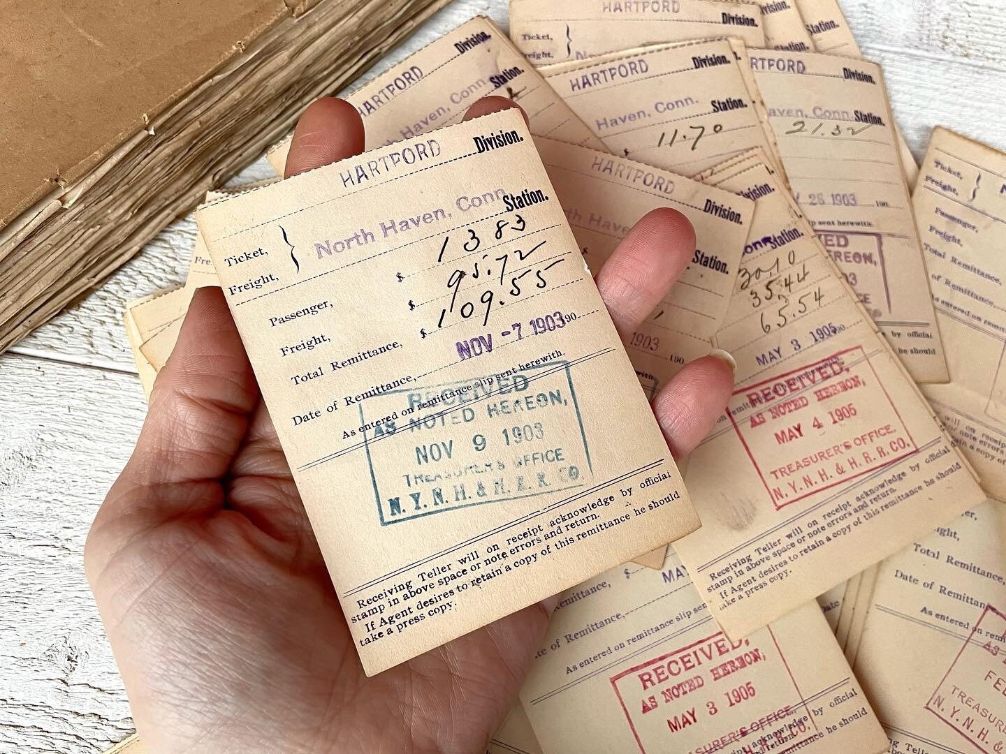 Vintage Railroad Receipts Train Station Receipt Large Set - Etsy