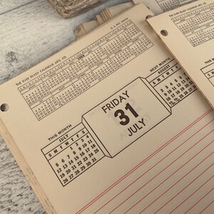Vintage Desk Calendar Sheets 1959, for Junk Journal, Scrapbooking ...