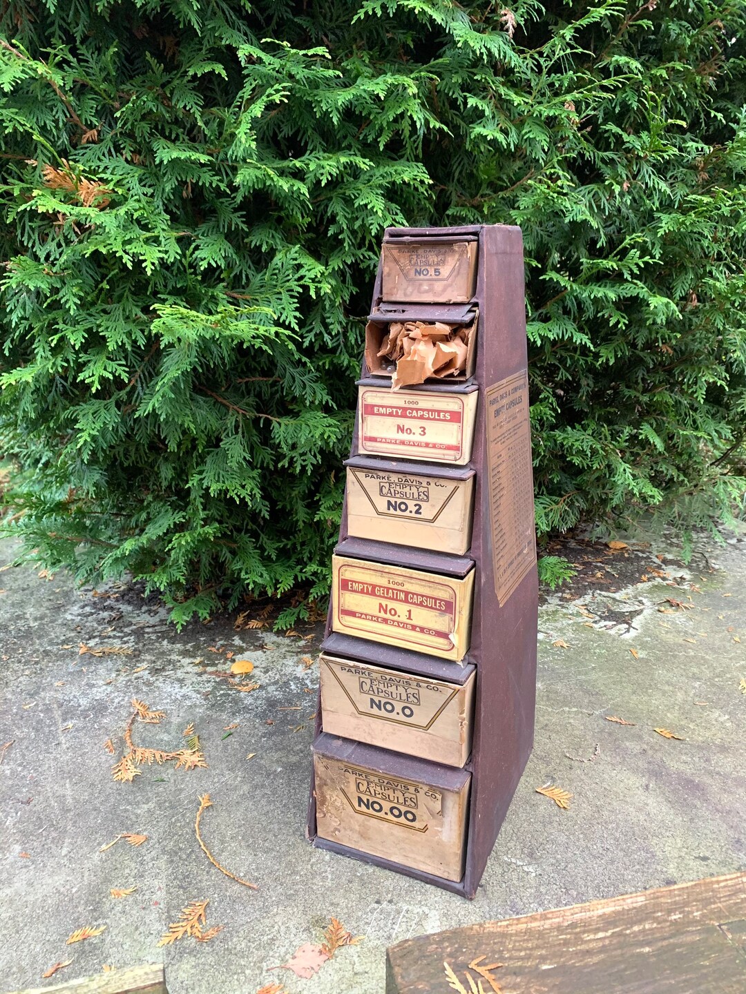 Antique Pharmacy Capsule Cabinet, Medicine Drawer, Apothecary ...