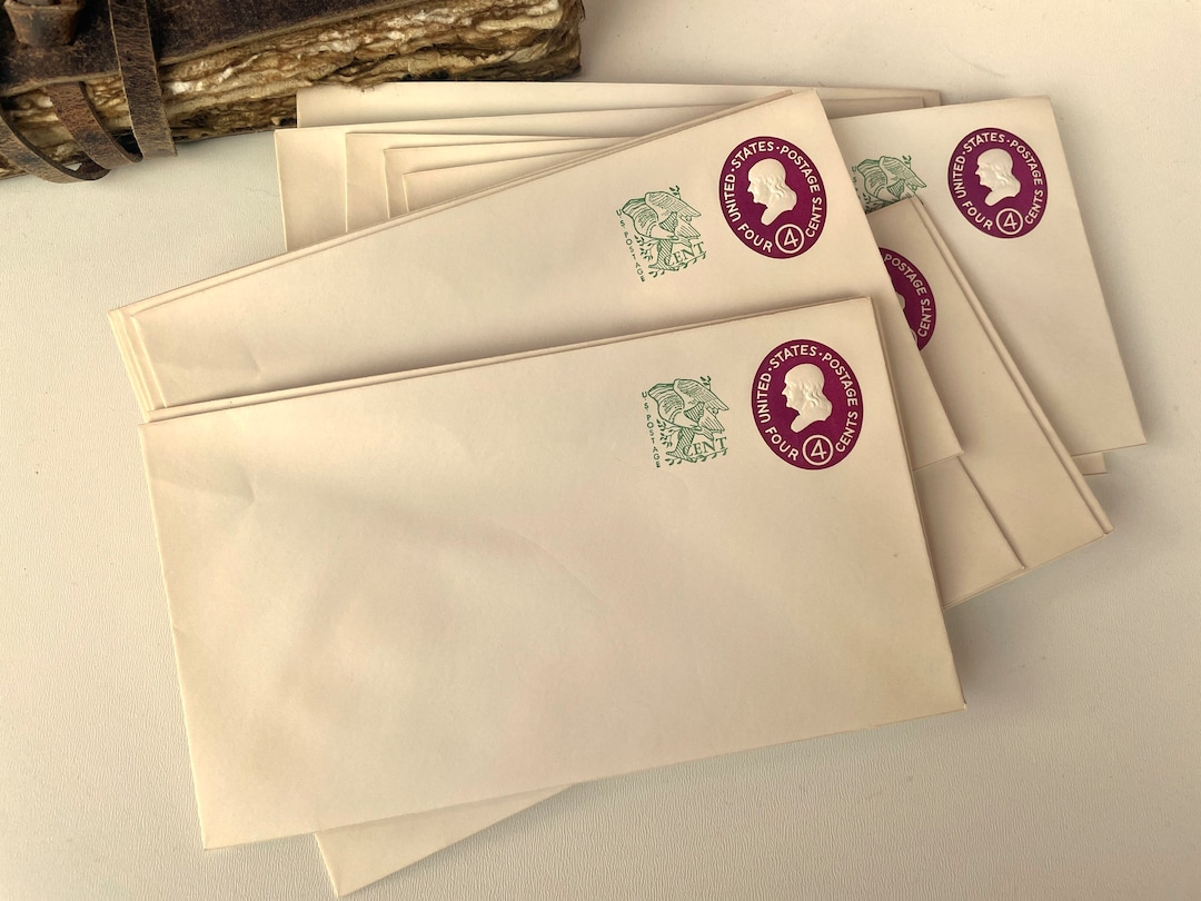 Vintage Unused Envelopes With Embossed Postage, Snail Mail, Junk ...