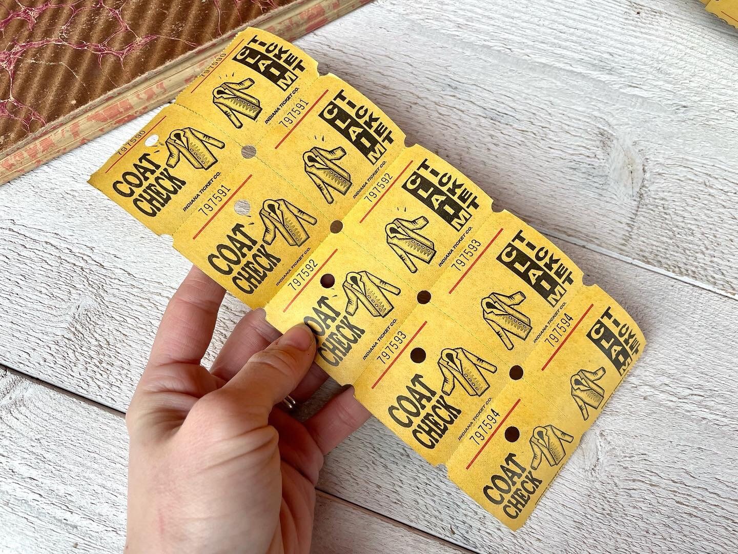 Vintage Cloakroom Tickets Coat Claim Ticket Set Junk Journal | Etsy