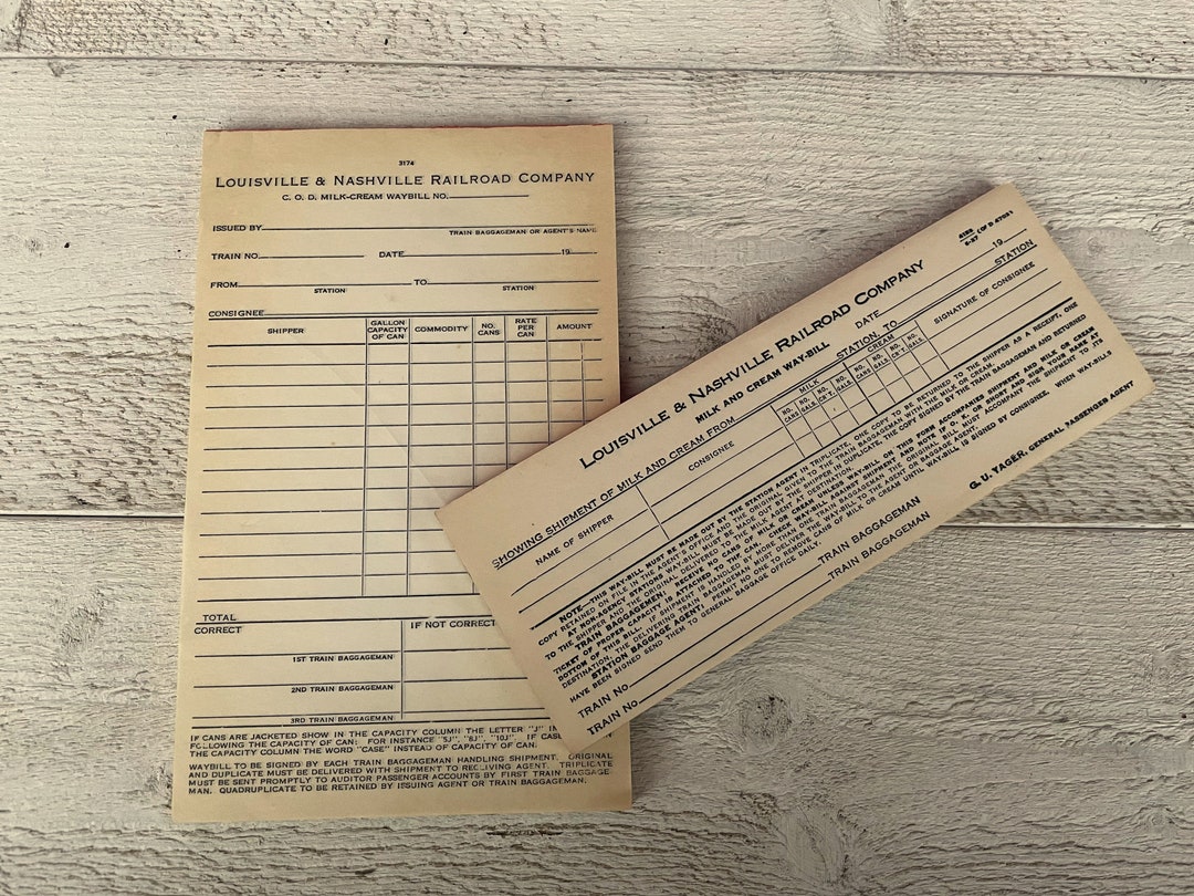 Vintage Thin Paper Train Forms Railroad Waybill Transparent - Etsy