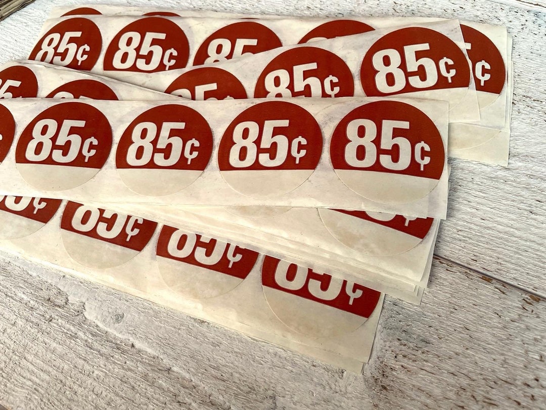 Vintage Price Label Stickers, Large Labels, Price Tags, Neutral ...