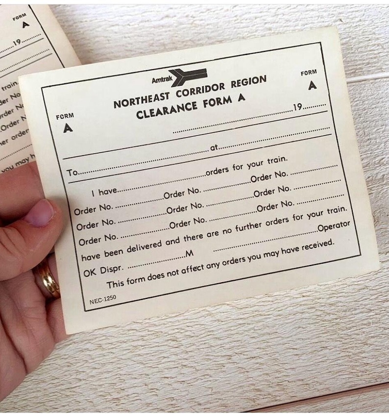 Vintage Clearance Forms, Train Railroad Receipts, Ephemera for ...