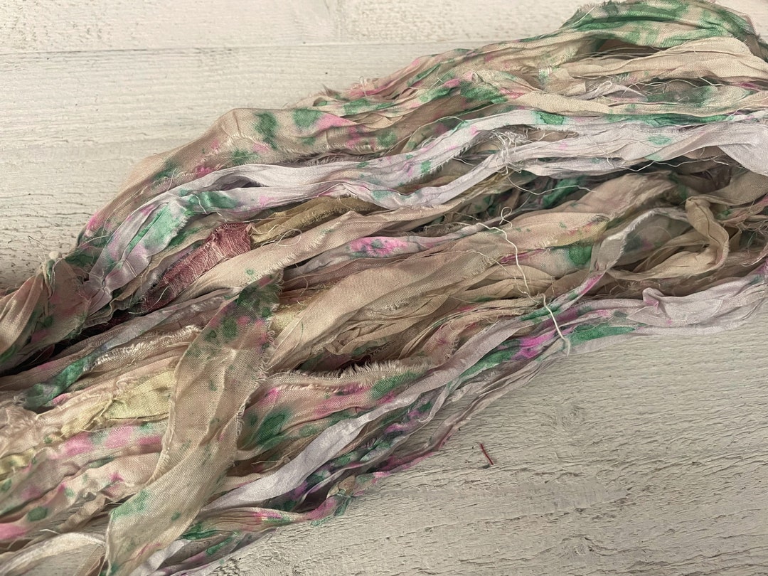 Sari Silk Ribbon, spotted 3 / 6 / 10 Yards, Recycled Indian Saree ...