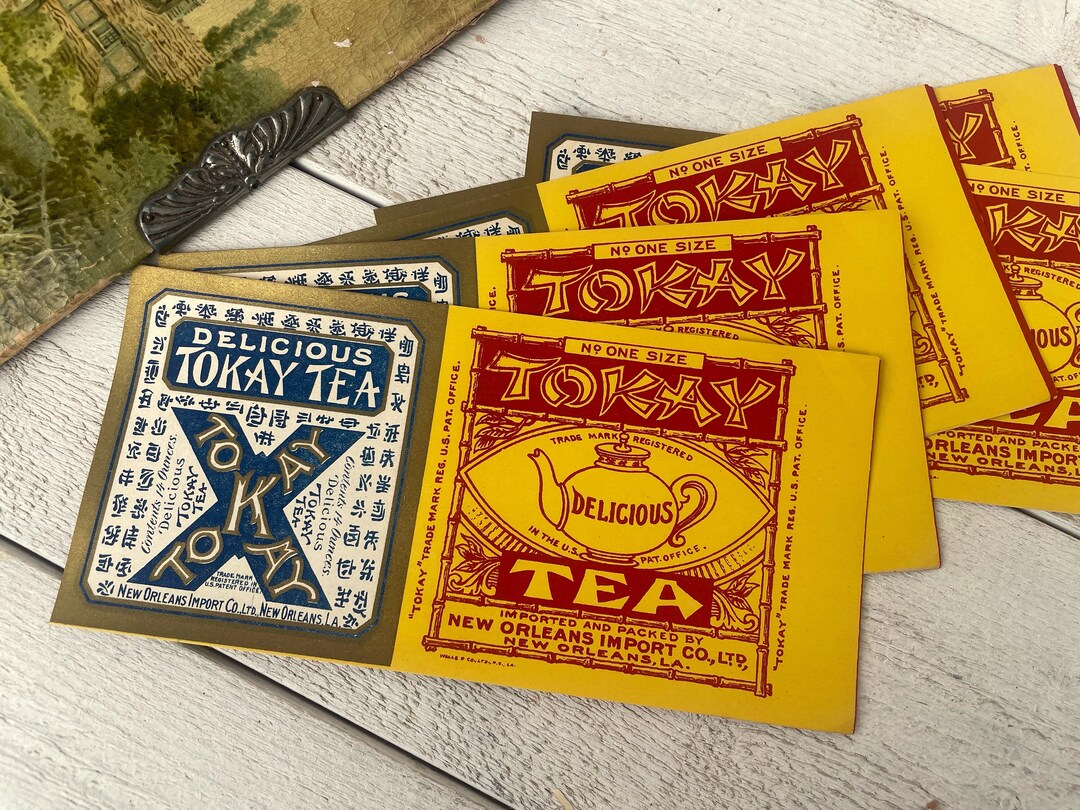 Vintage Tea Labels, Asian Style Label, Junk Journal Ephemera, Food ...