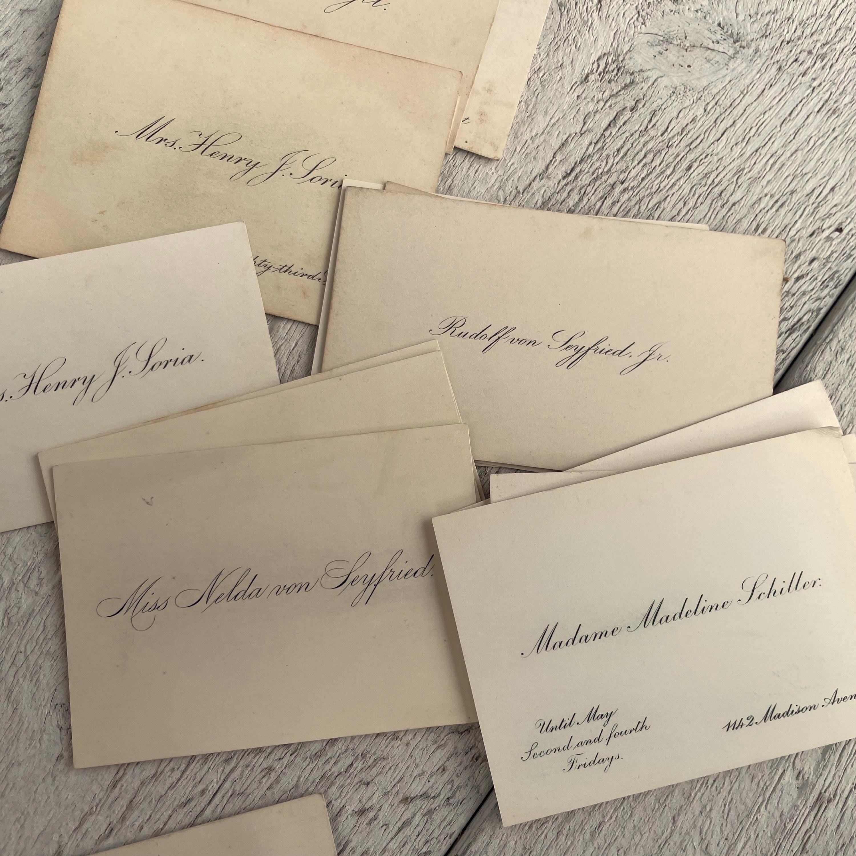 Antique Name Cards, Vintage Trading Calling Cards, Junk Journal ...