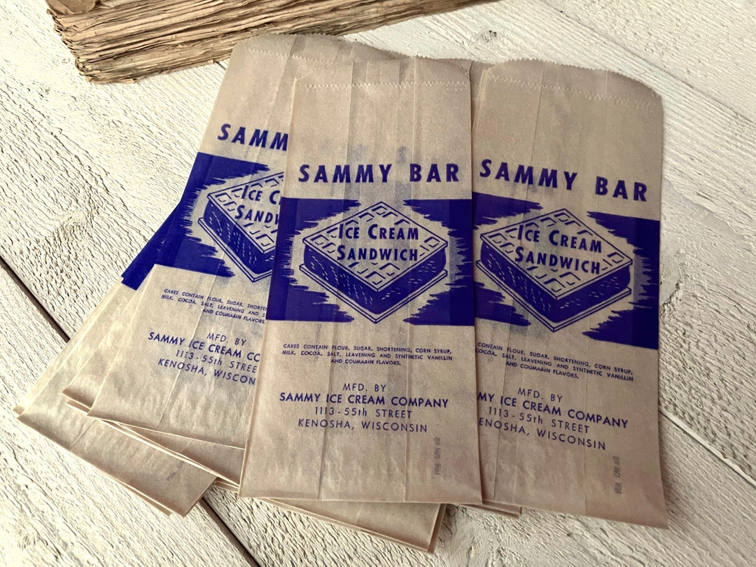 Vintage Glassine Bags, Ice Cream Wrapper, Vintage Advertisement ...