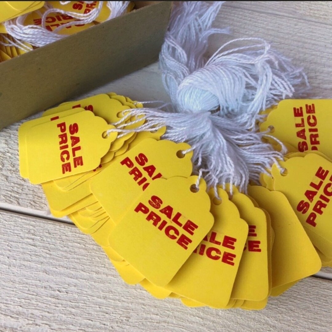 Vintage Sale Hanging Tag - 10 or 20 Sheets - Store Marking Tags ...