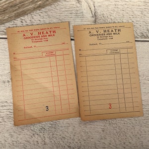 Vintage Unused Store Receipts, 1920s and 1930s, Aged Receipt Set ...