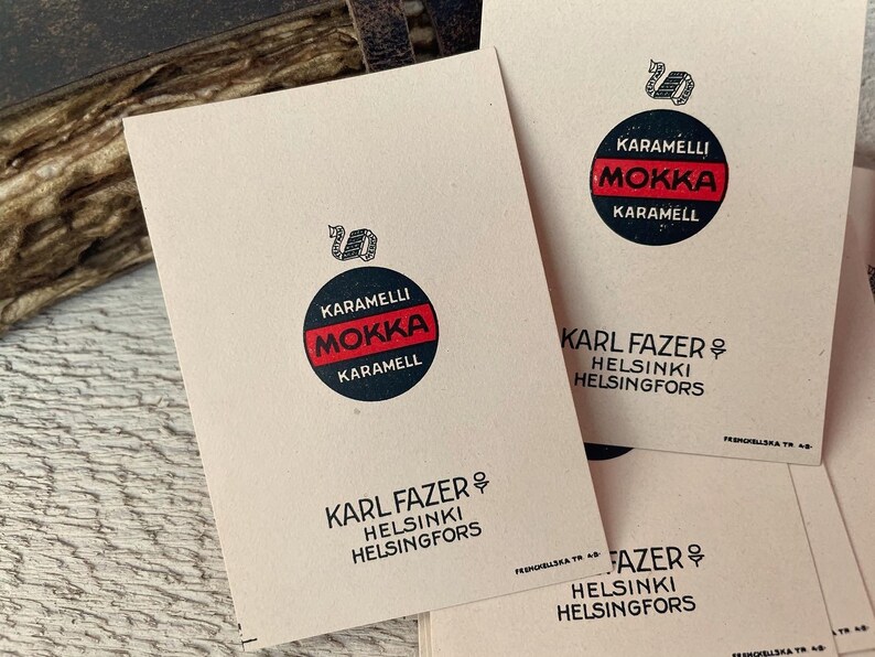 Vintage Finnish Candy Labels - 20 Sheets - Mokka Caramel, Wraps Wrapper ...