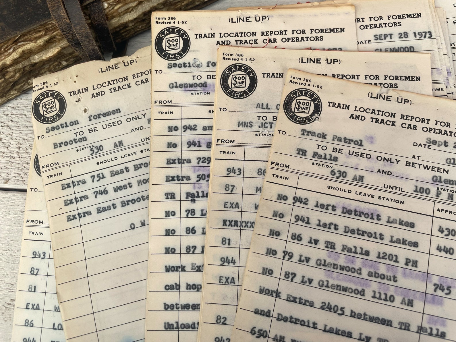 Vintage Railroad Line up Forms, Soo Lines Train Ephemera, for Junk ...