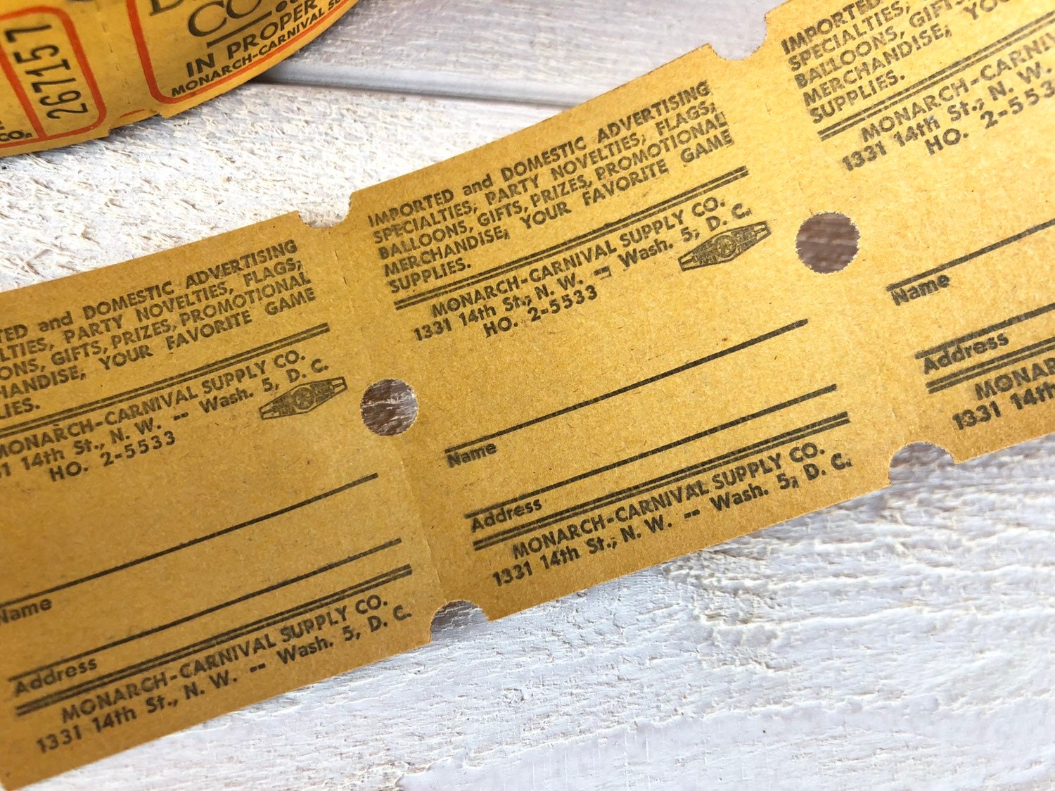 Vintage Carnival/theatre Tickets Colorful Ephemera Old - Etsy