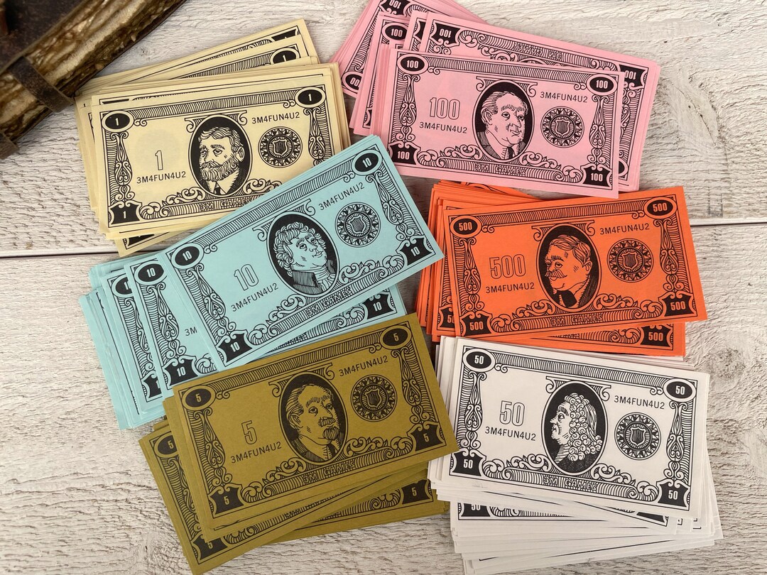 Vintage 1970s Play Money Board Game Paper Money Business - Etsy