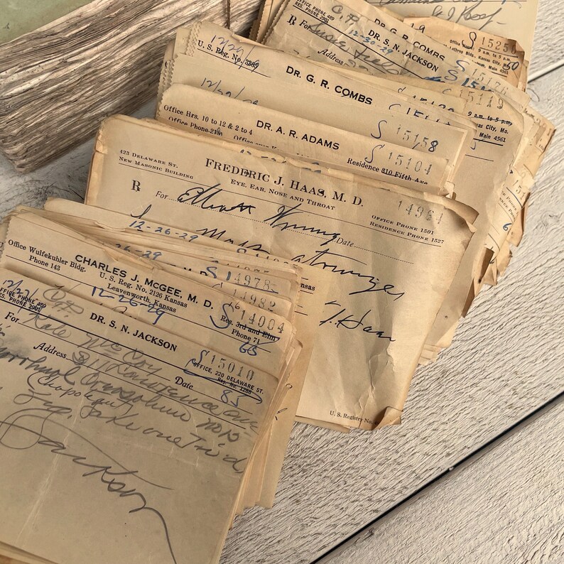 Antique Rx Prescriptions 1920s Handwritten, Pharmacy, Old Apothecary ...