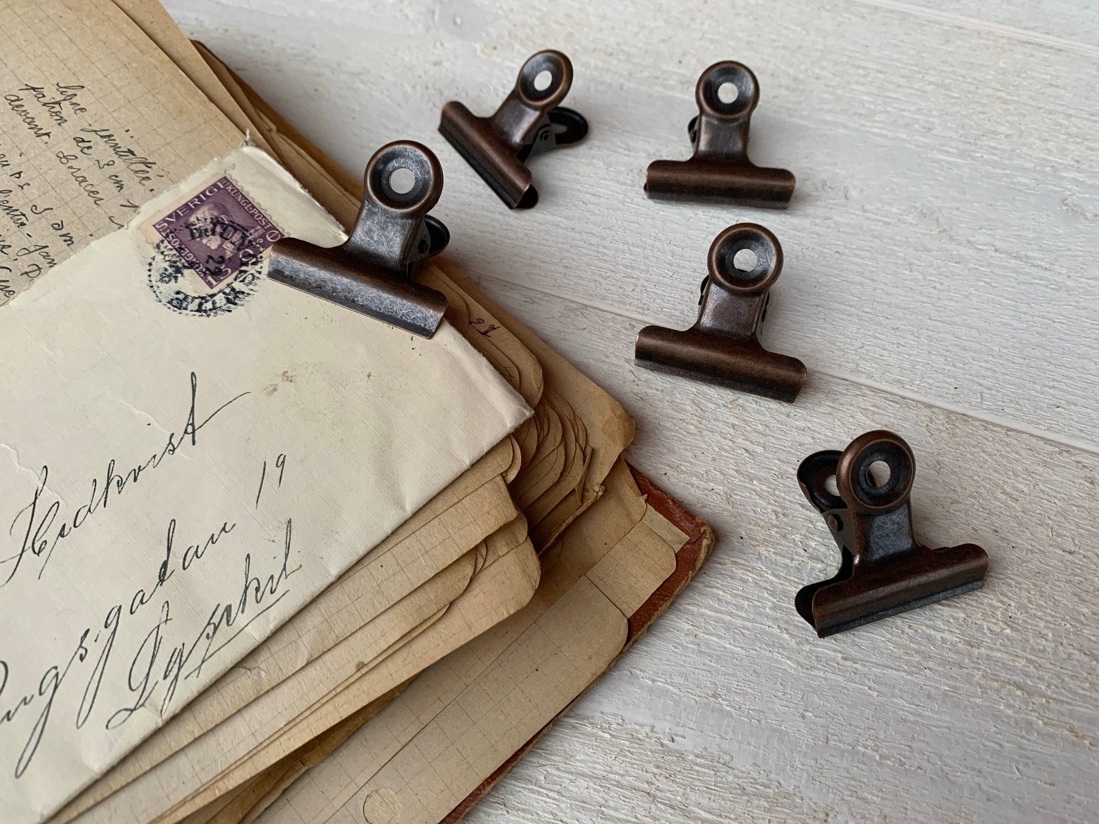 Paper Clips 8 Pcs Medium Size Antique Bronze Color Bulldog | Etsy