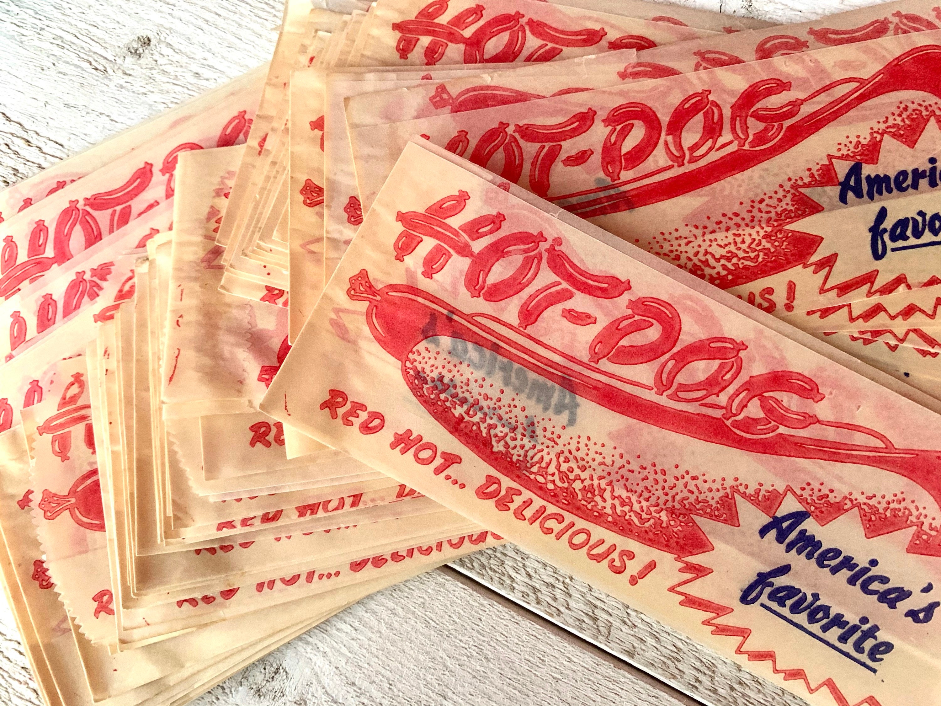 Vintage Hot Dog Wrapper Bags Amusement Park Ephemera - Etsy Canada