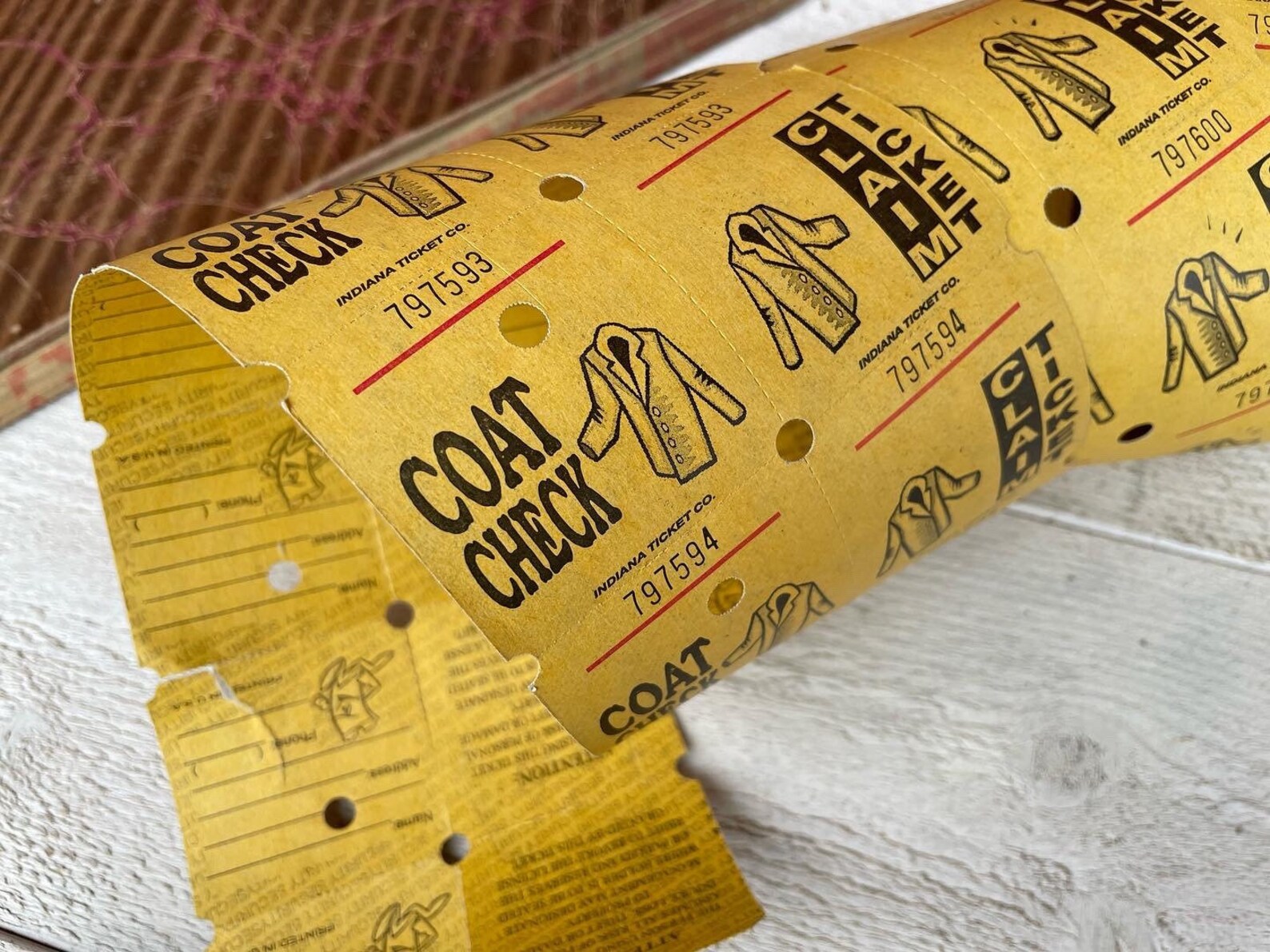 Vintage Cloakroom Tickets Coat Claim Ticket Set Junk Journal | Etsy