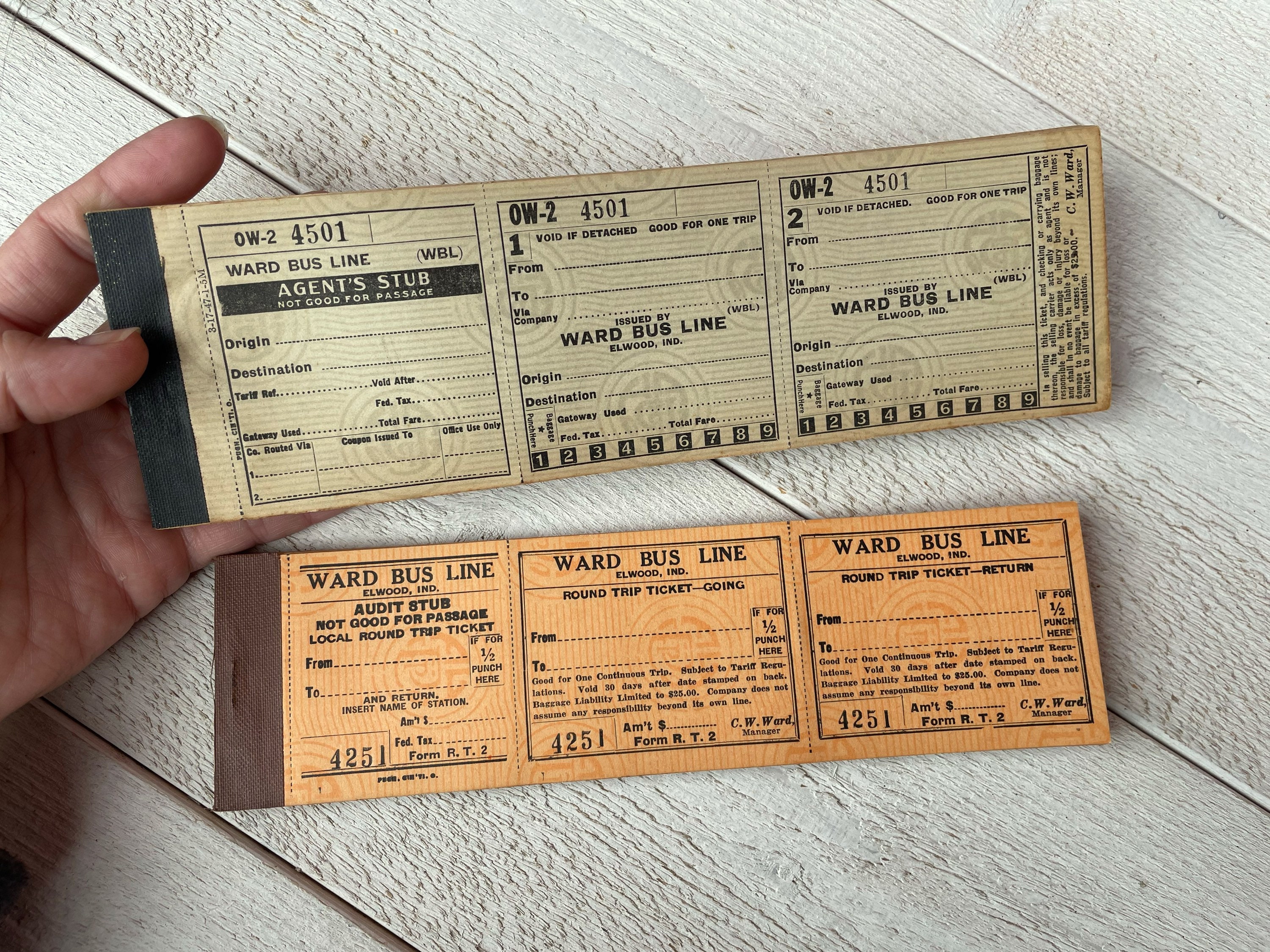 Large triplicate bus tickets Transport ephemera Aged paper | Etsy