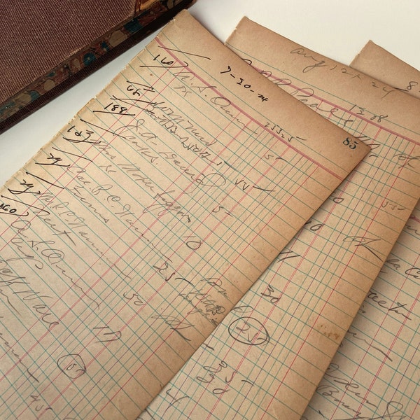 Handwritten Ledger - Etsy