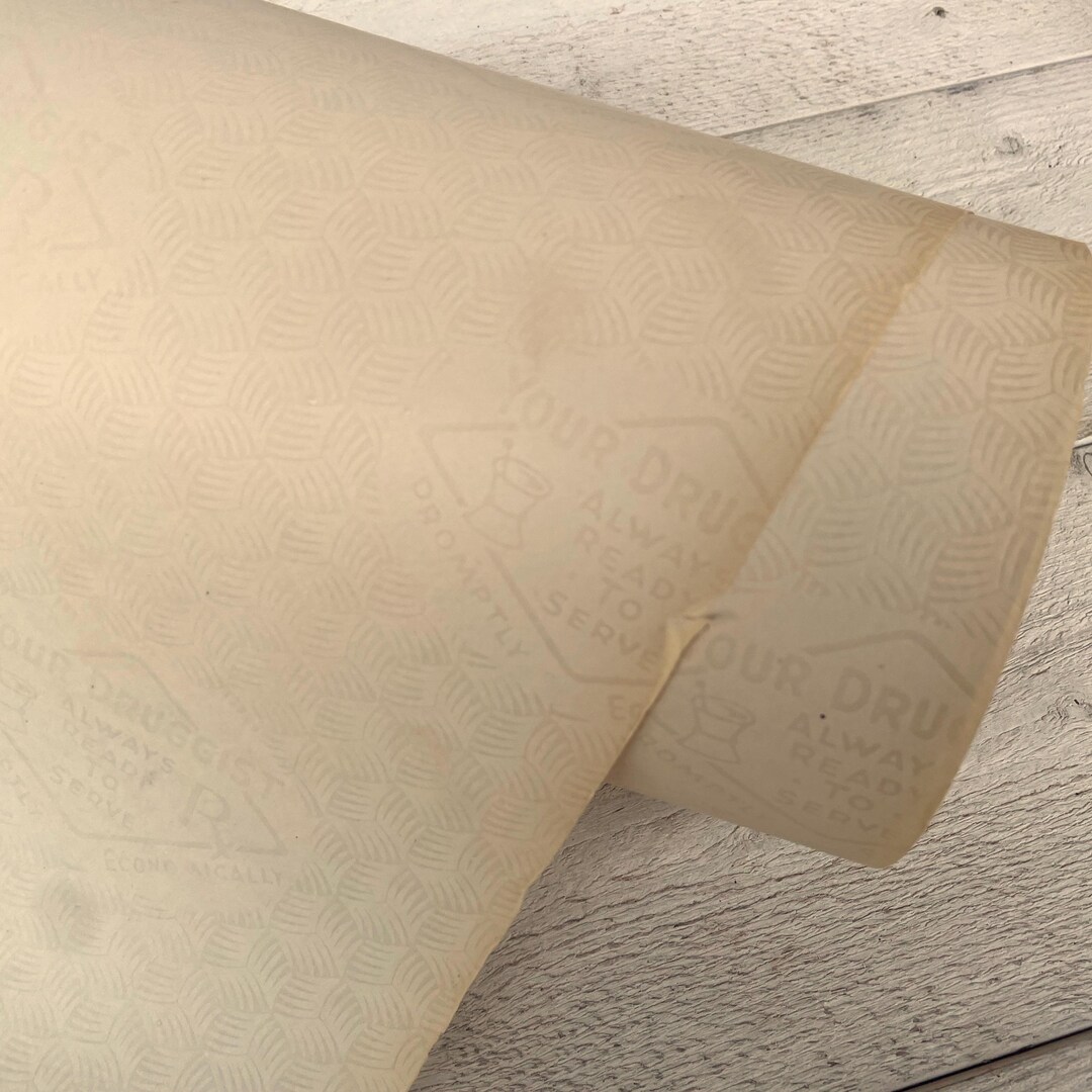Vintage Pharmacy Wrapping Paper, Apothecary Advertisement Packaging ...