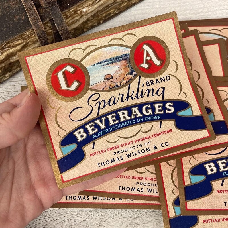 Gold Border Labels - Etsy