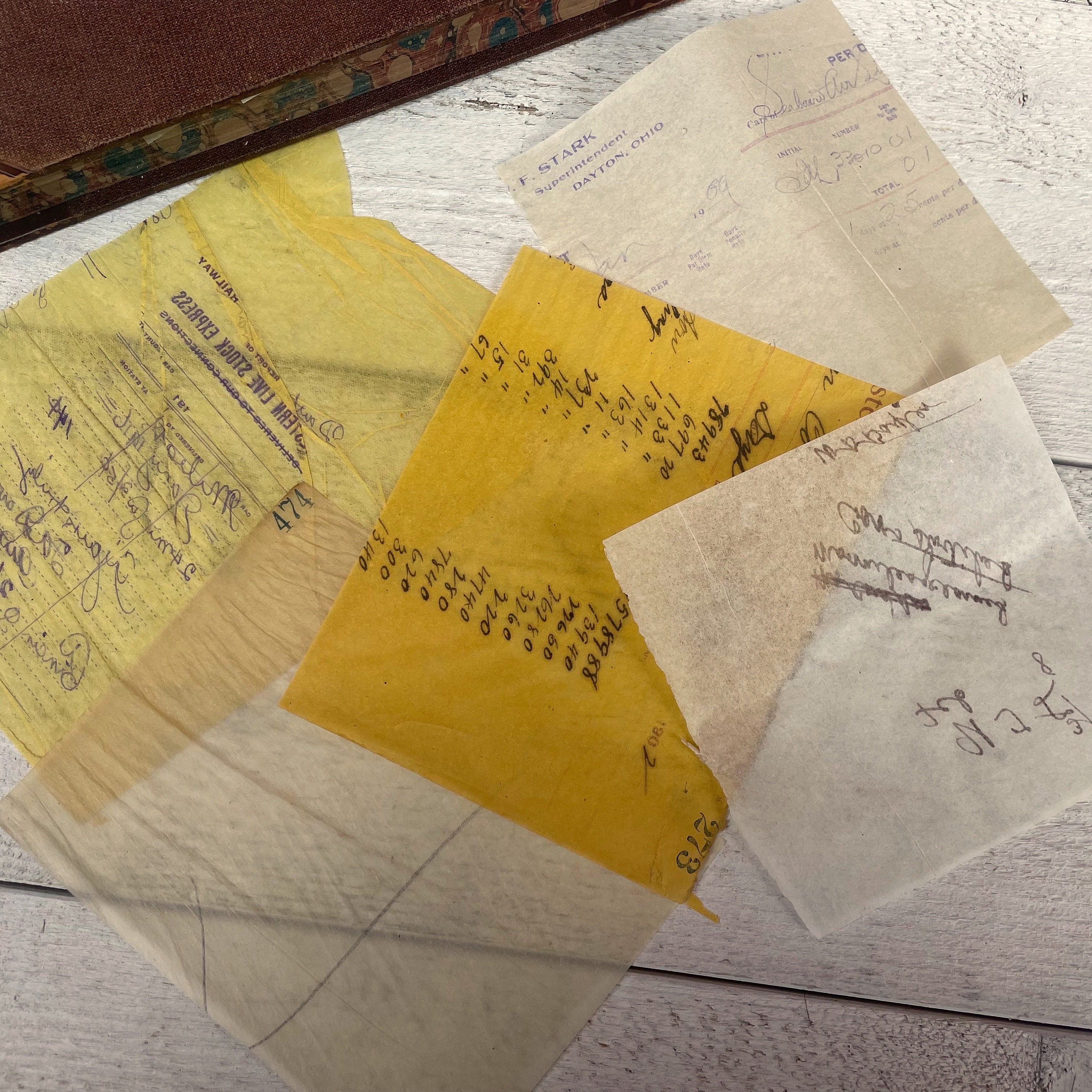 Vintage SCRAPS of Onion Skin Tissue Paper, Thin Cut Papers, From ...