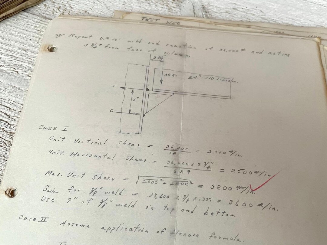 Vintage Handwritten Technical Studies, 1950s School Studies ...