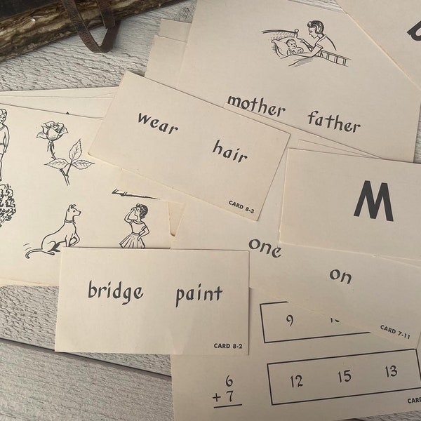 Set of Flash Cards - Etsy