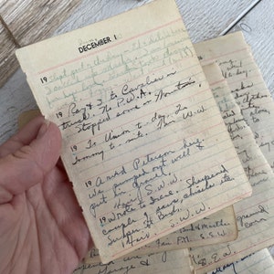 Vintage Diary Pages, Handwritten Agenda Sheets, Five Year Diary 1930s ...