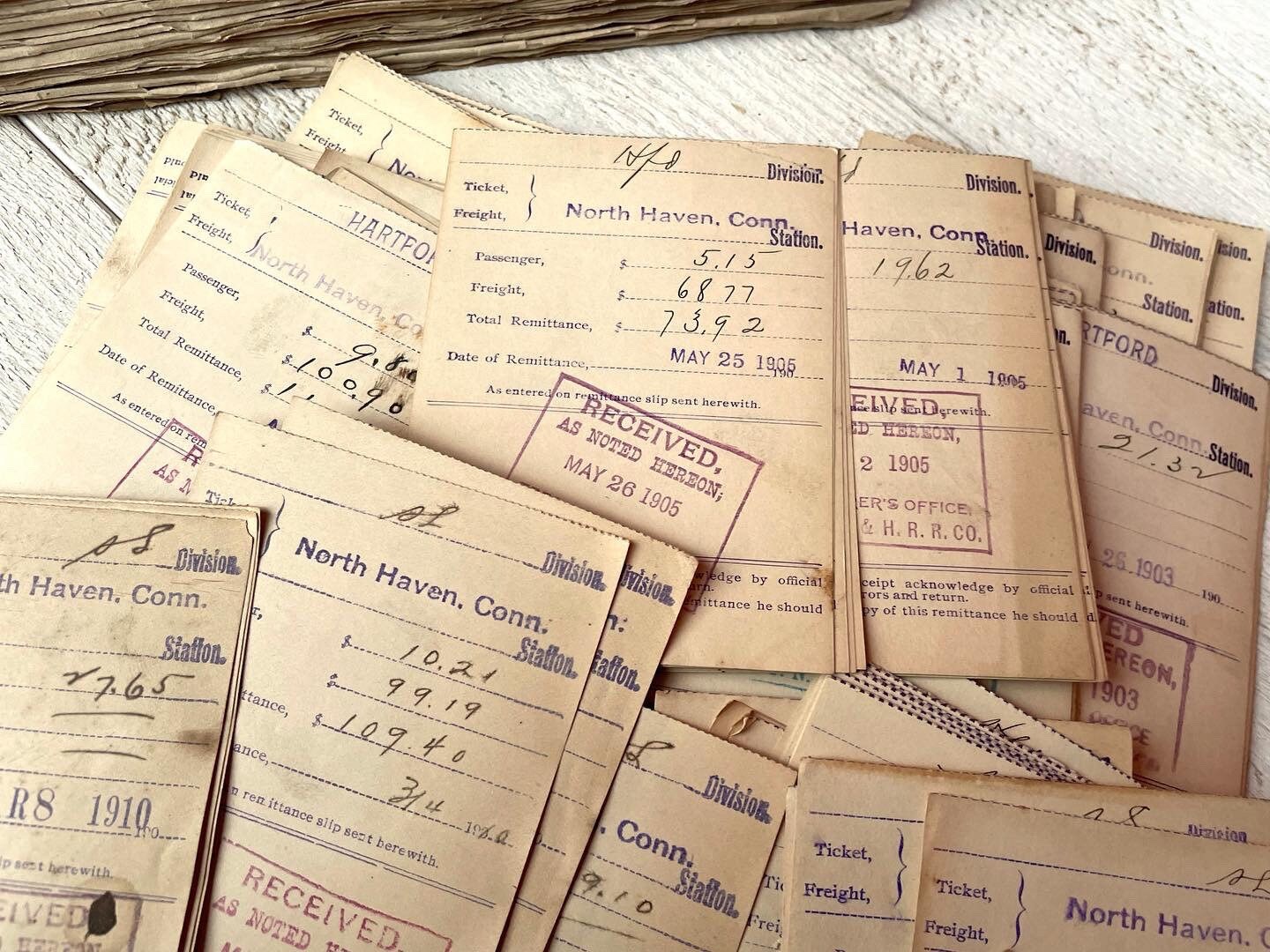 Vintage Railroad Receipts Train Station Receipt Large Set - Etsy