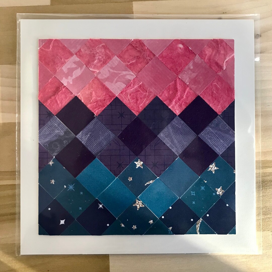 Bi Pride Queer Quilt | Papercut Quilt Blocks | Offcut Creations | 6x6 ...