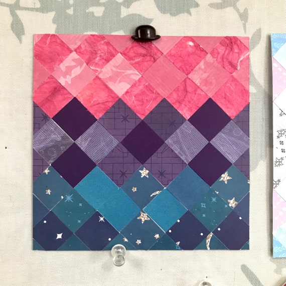 Bi Pride Queer Quilt Papercut Quilt Blocks Offcut | Etsy